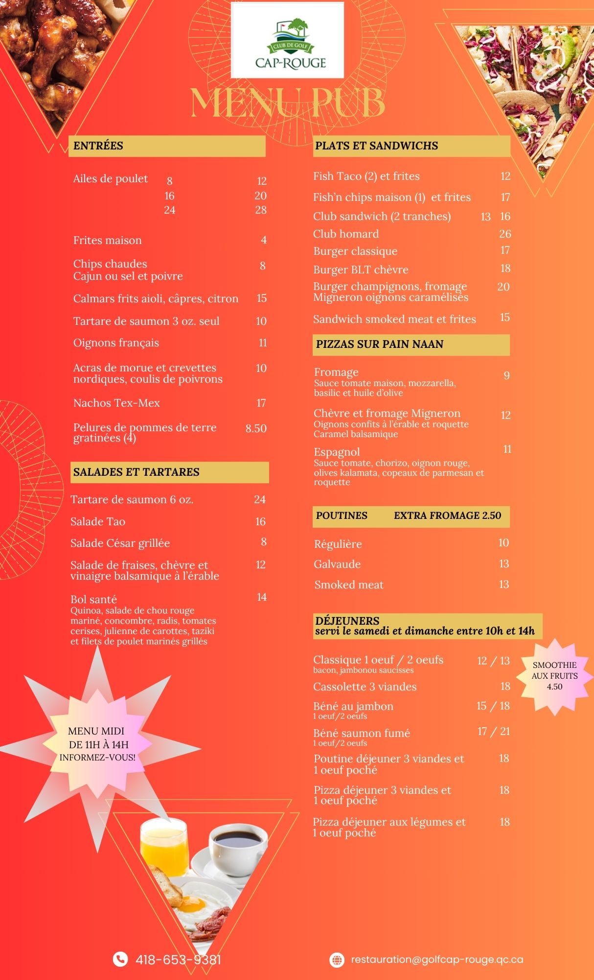 MENU PUB